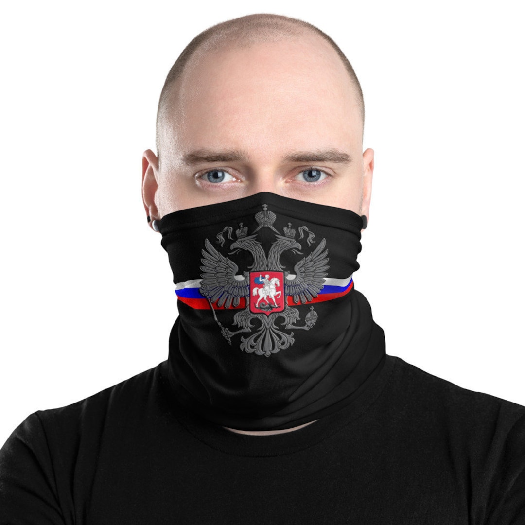 Russian Flag Face Mask - Neck Gaiter, Scarf, Headwear, Russia Facemask ...