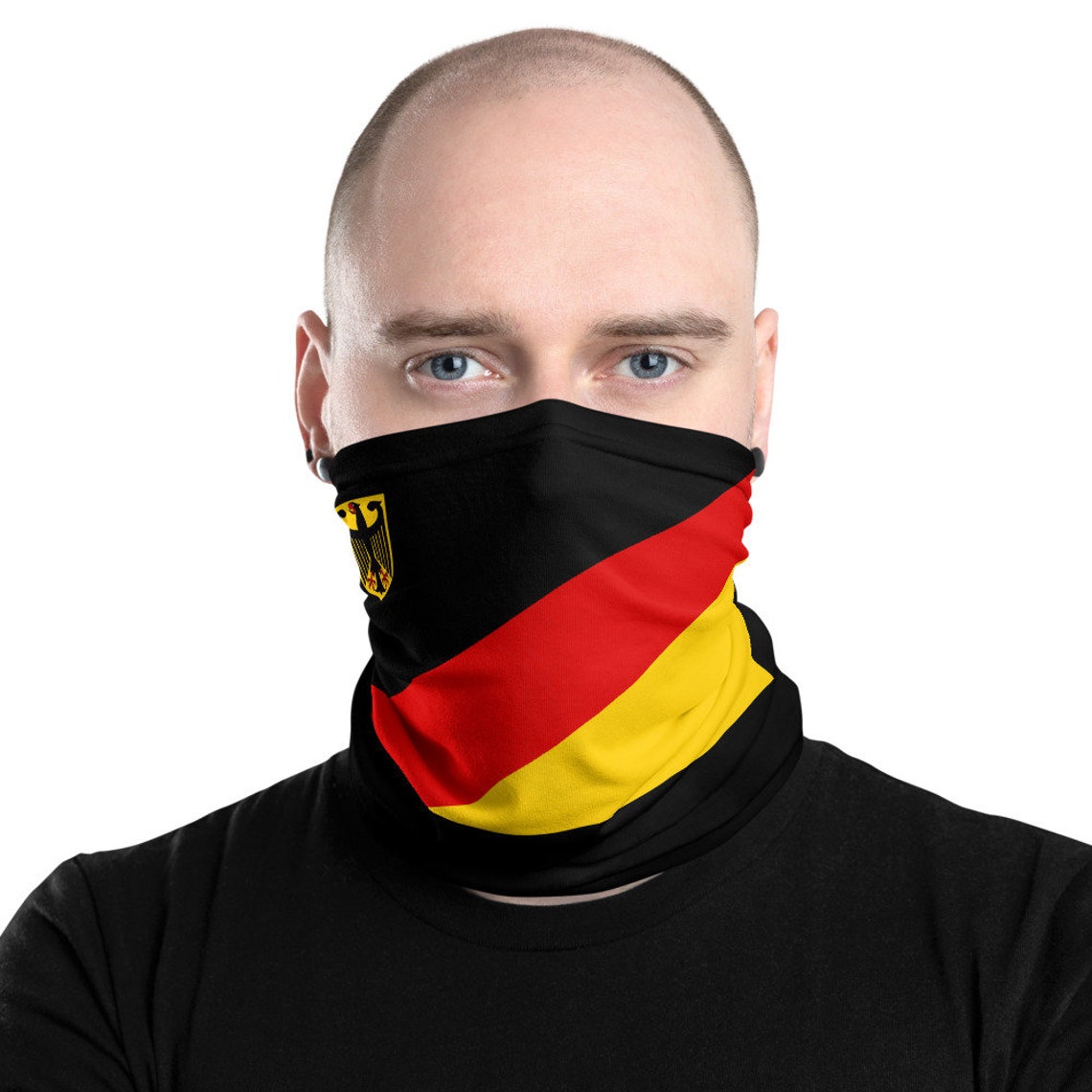 German Flag Face Mask - Neck Gaiter, Scarf, Headwear, Facemask Germany ...