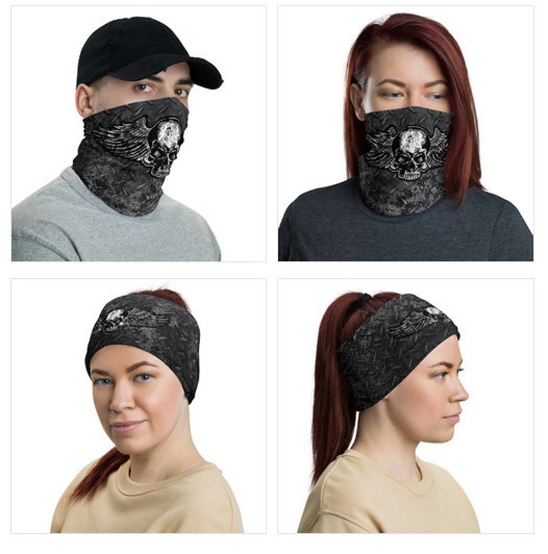 Biker Face Mask Neck Gaiter Headwear Facemask Headband - Etsy