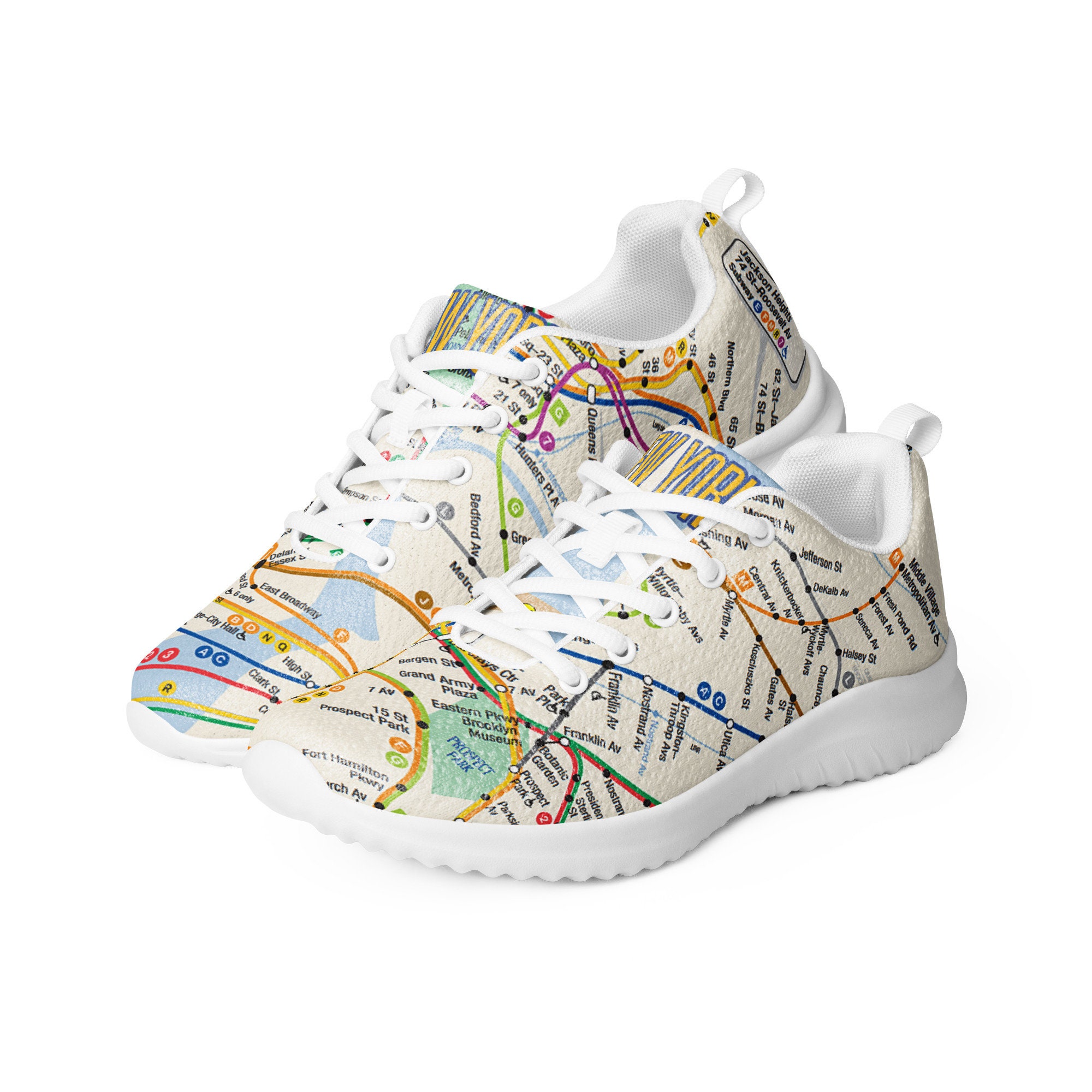 New York Map Men’s Athletic Shoes - Etsy