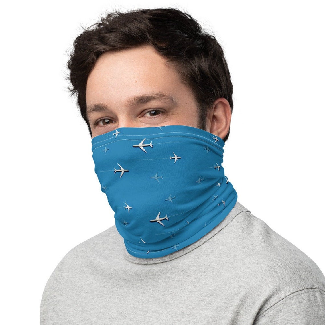 Airplane Face Mask Neck Gaiter Planes Facemask Pilot - Etsy