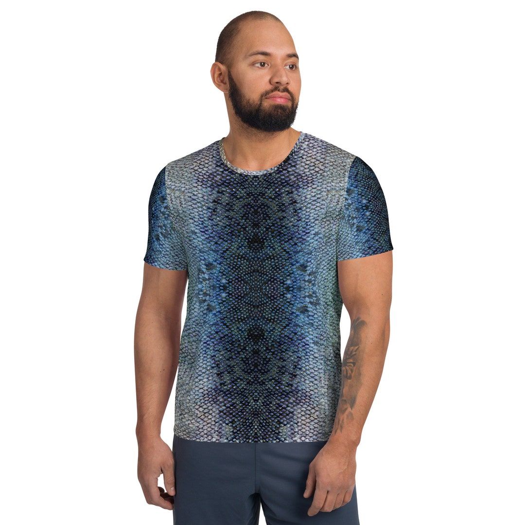 Realistic Fish Scales All-over Print Men's Athletic T-shirt - Etsy