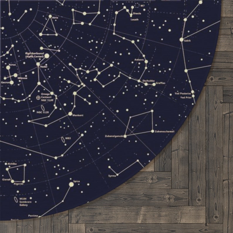 Constellations Map Round Rug Astronomy Constellation Chart - Etsy