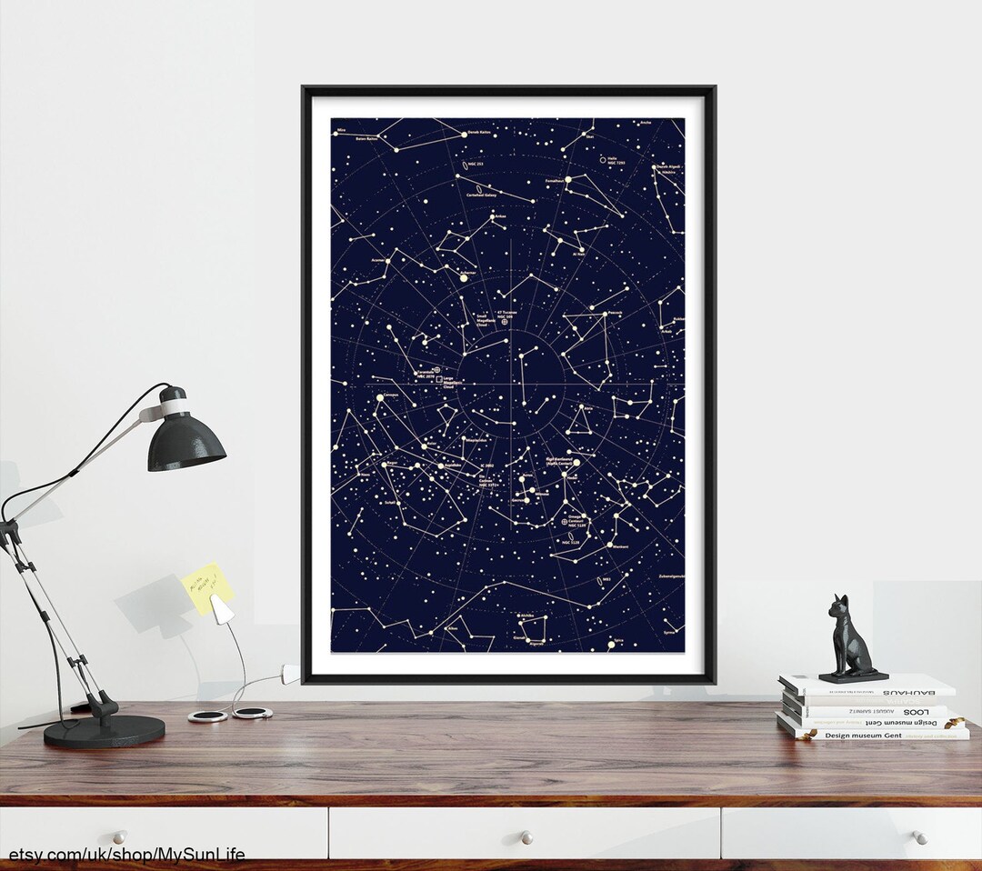 Constellations Poster, Night Sky, Stars Cosmos Universe - Etsy