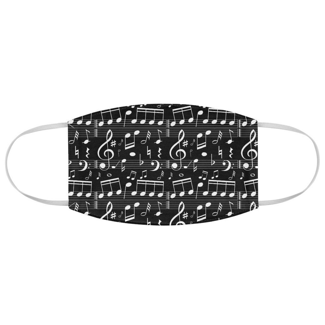 Musical Notes Face Mask, Piano Player Music Composer Gift Facemask - Etsy