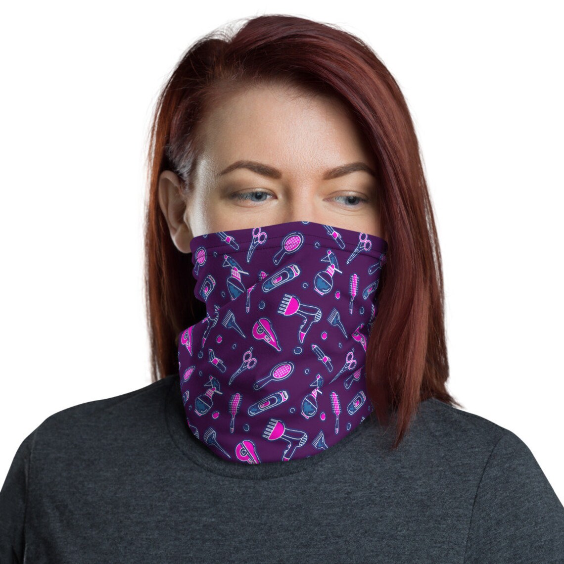 Hairdresser Face Mask, Coiffeur Neck Gaiter, Scarf, Hair Headwear ...