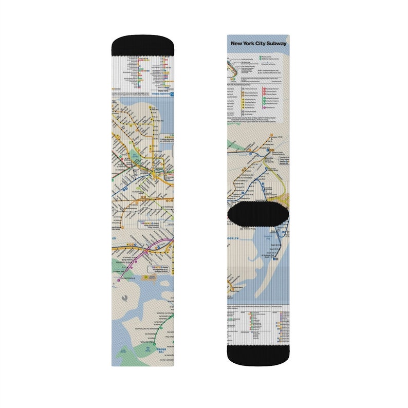 New York City Subway Map Socks - Etsy