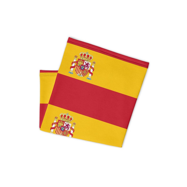Spanish Flag Face Mask Neck Gaiter Scarf Headwear Spain - Etsy