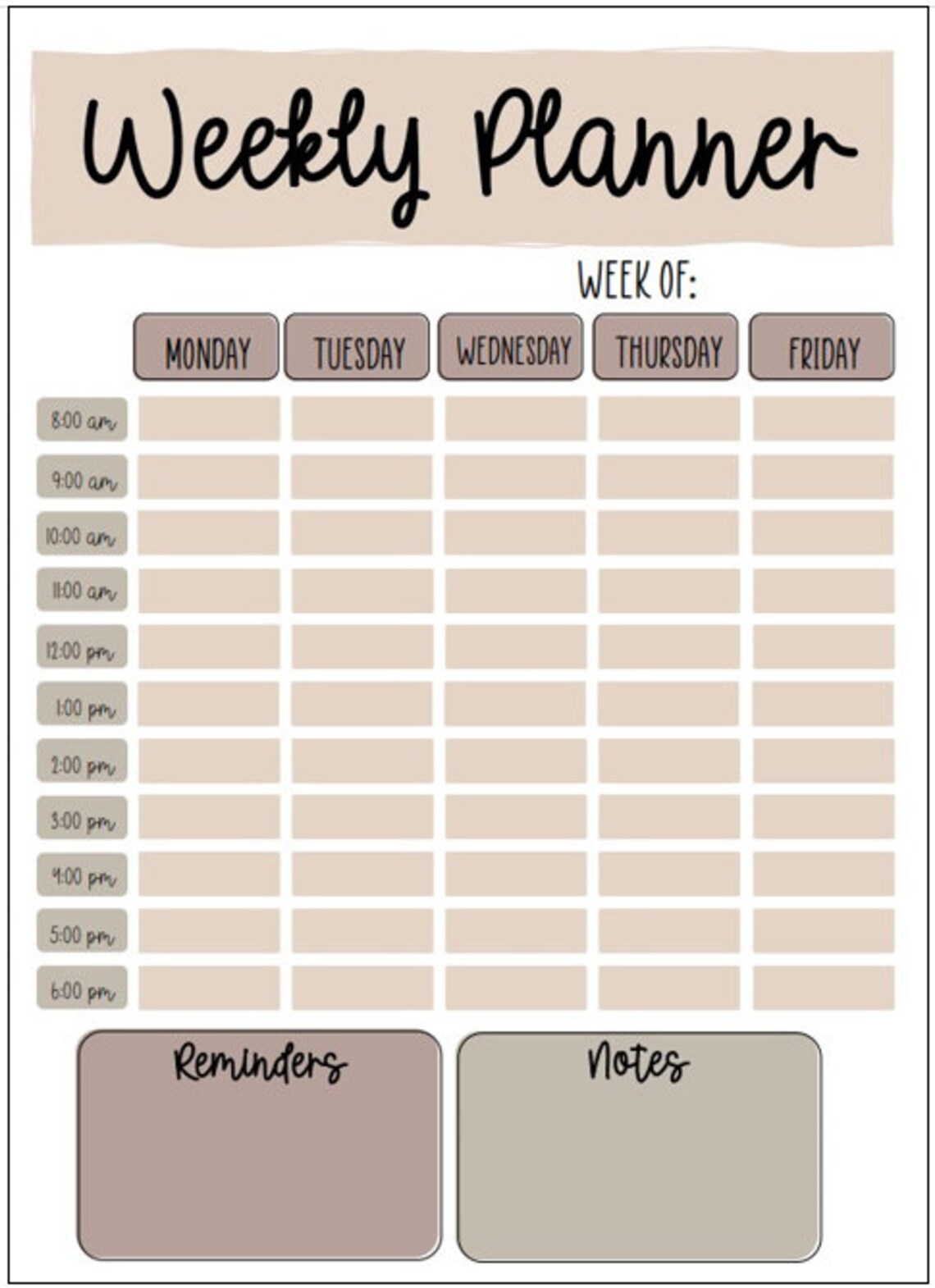 Printable Study Planner - Etsy