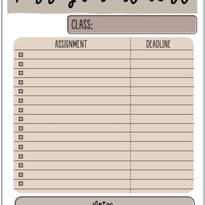 Printable Study Planner - Etsy