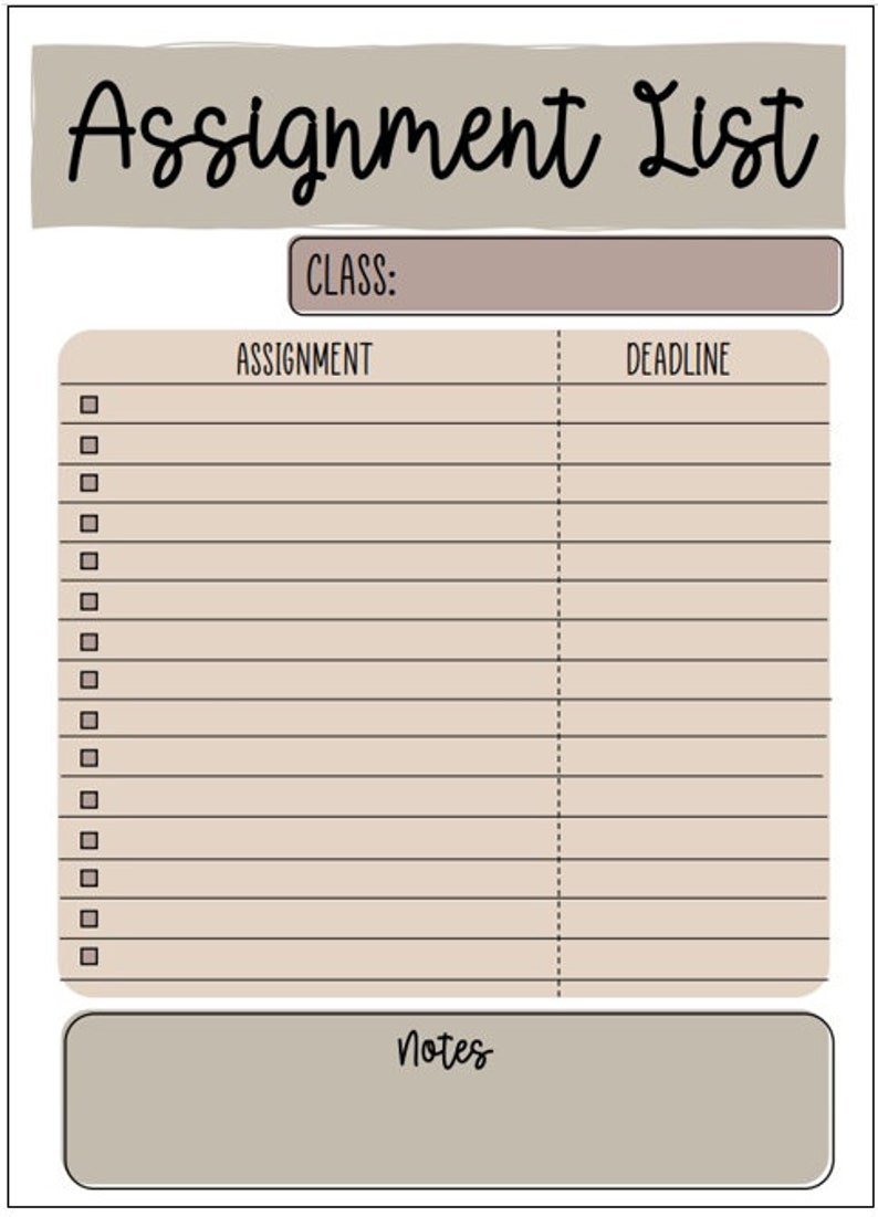 Printable Study Planner - Etsy