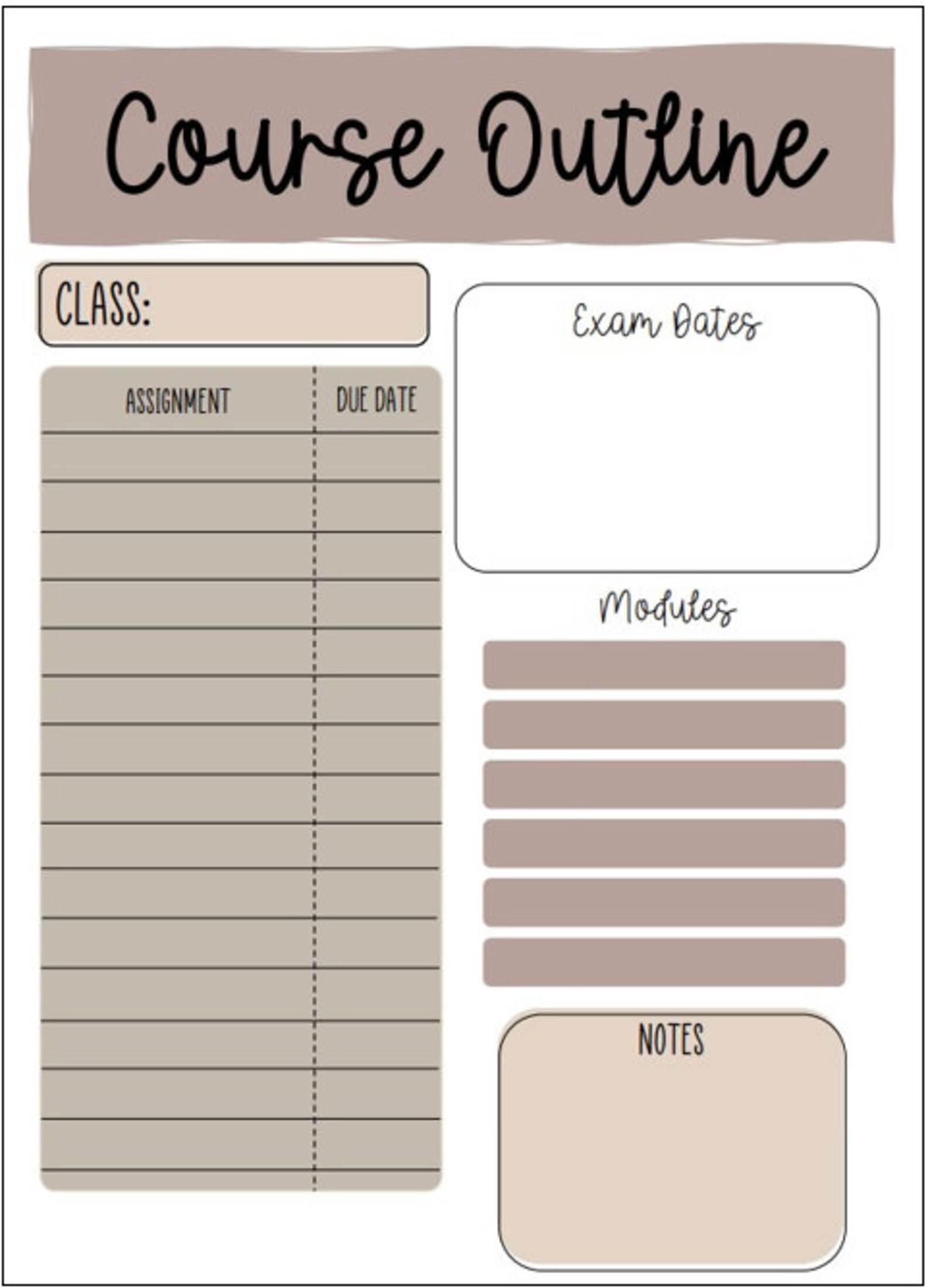 Printable Study Planner - Etsy