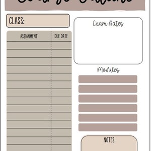 Printable Study Planner - Etsy