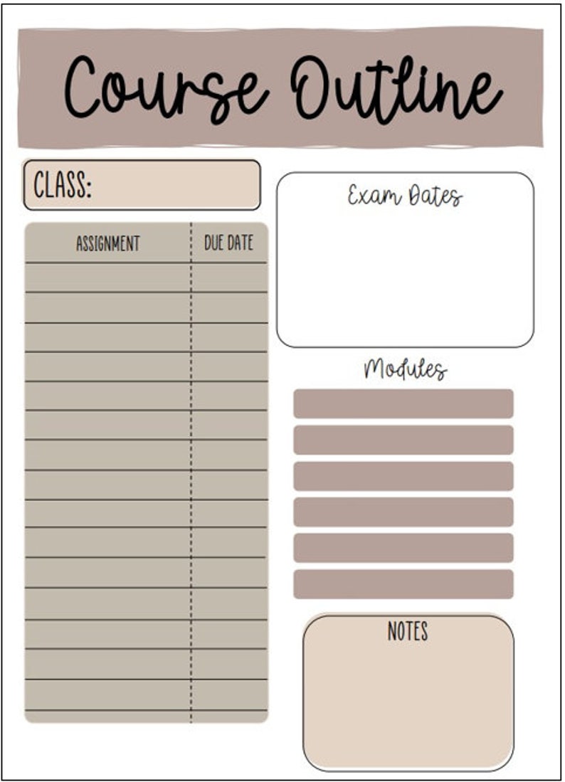 Printable Study Planner - Etsy