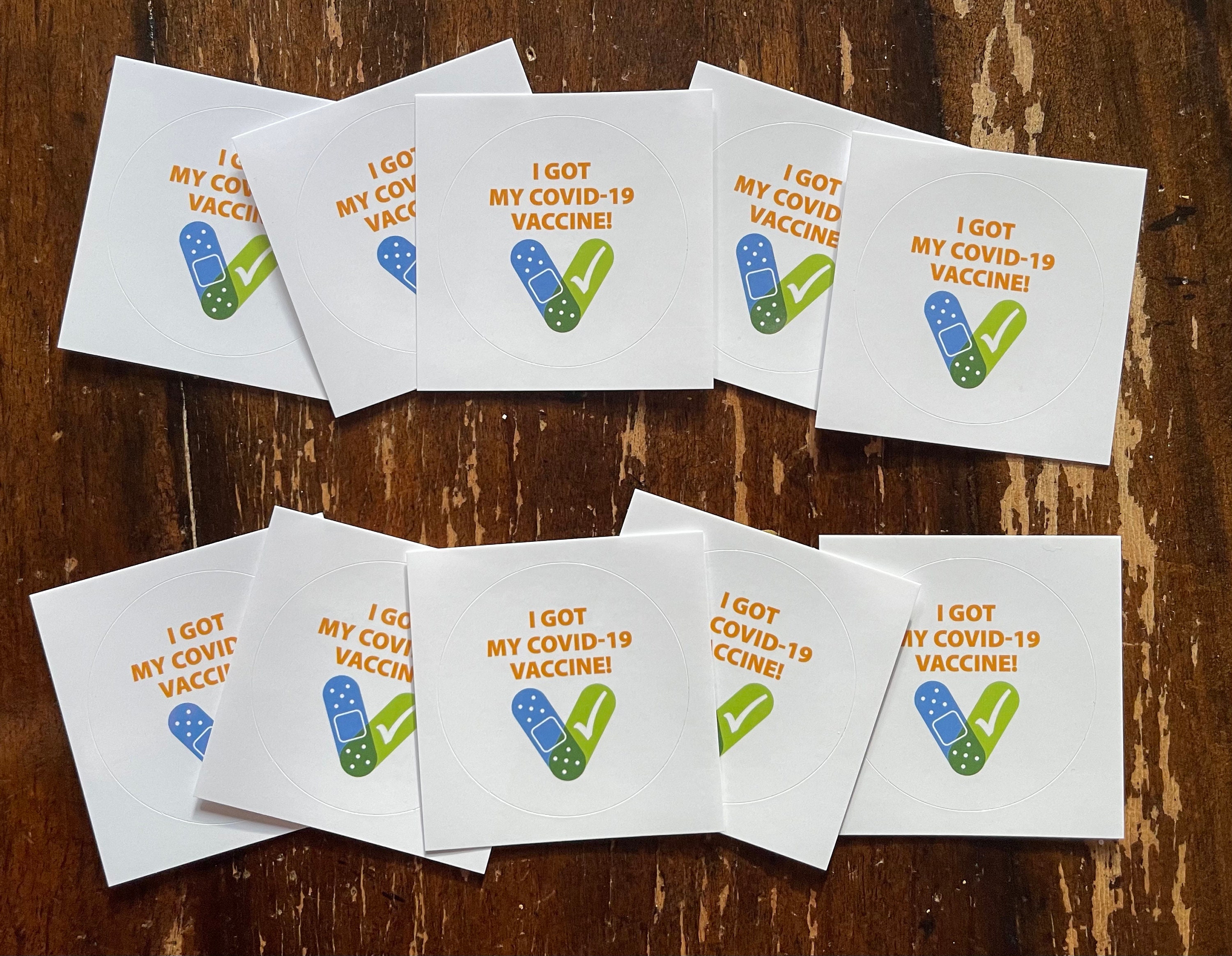 10 pack I got my COVID-19 vaccine stickers CDC design 10 | Etsy
