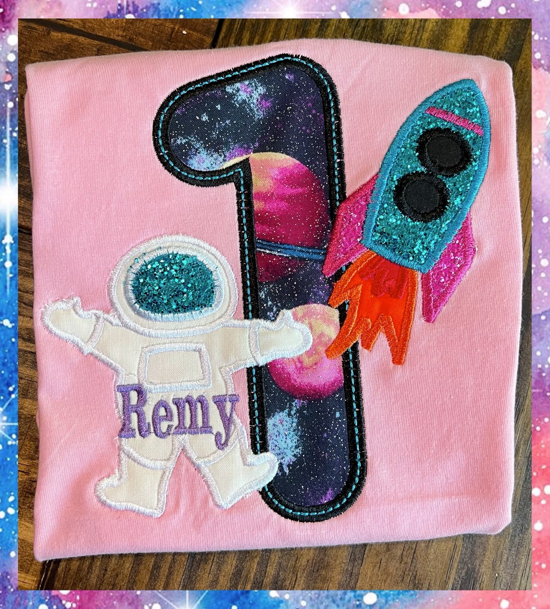 Girls Outer Space Birthday Shirt - Etsy