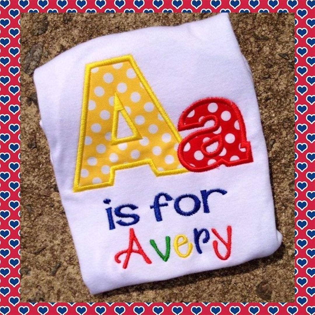 School Alphabet Shirt - Etsy