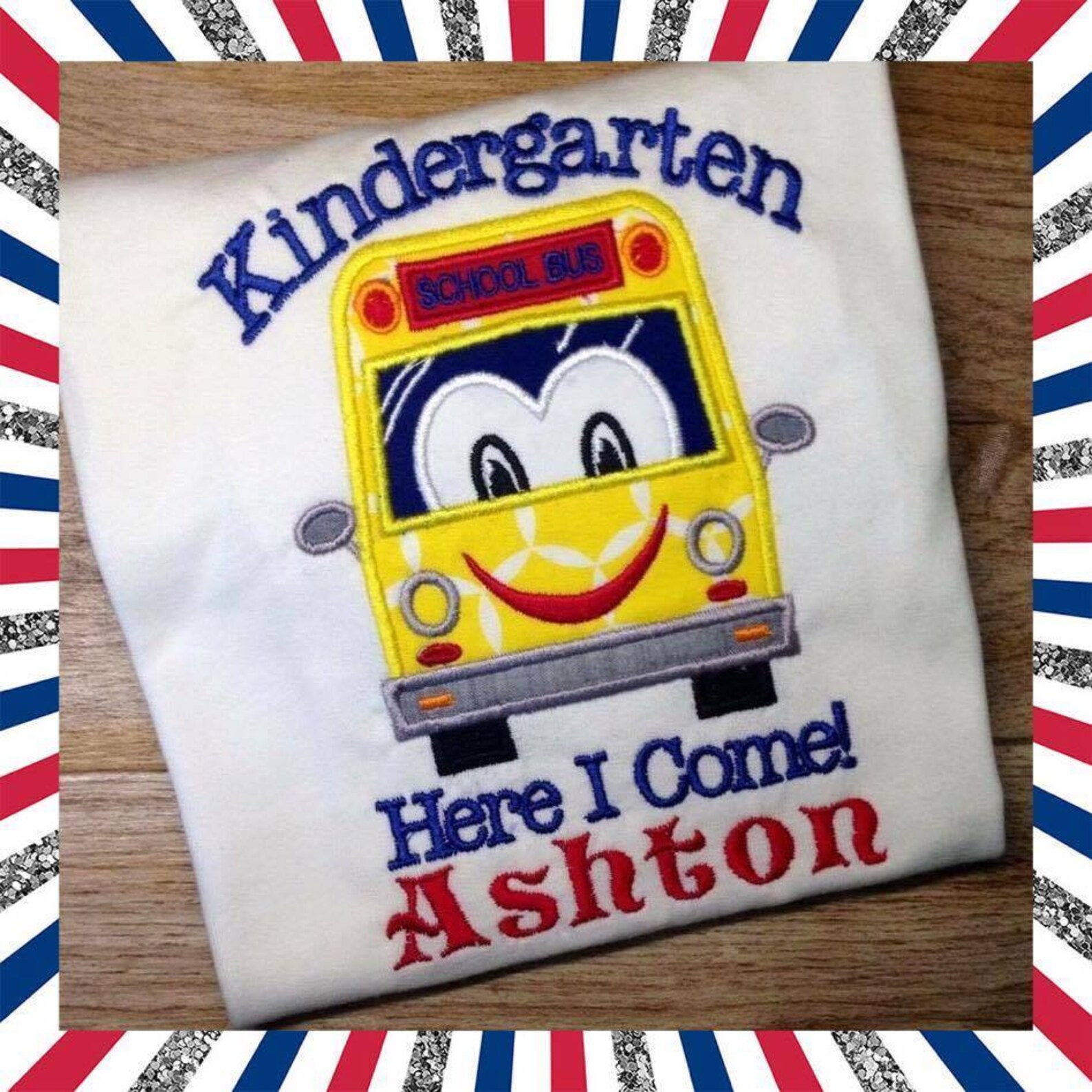 Monogrammed School Bus Shirt - Etsy