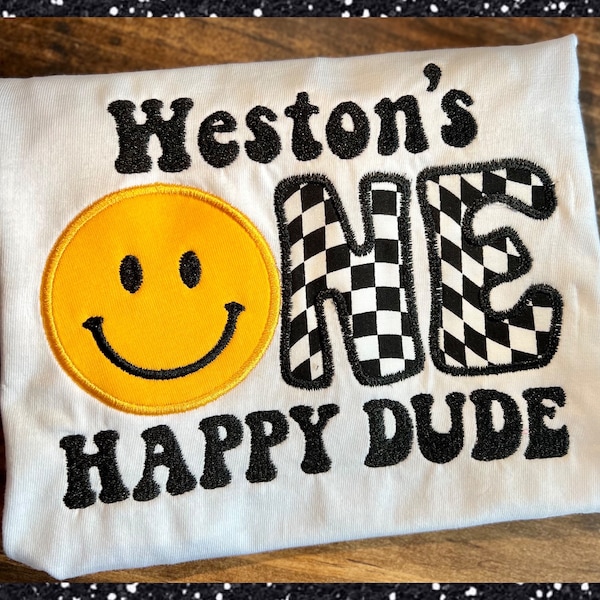Blue One Happy Dude Birthday - Etsy