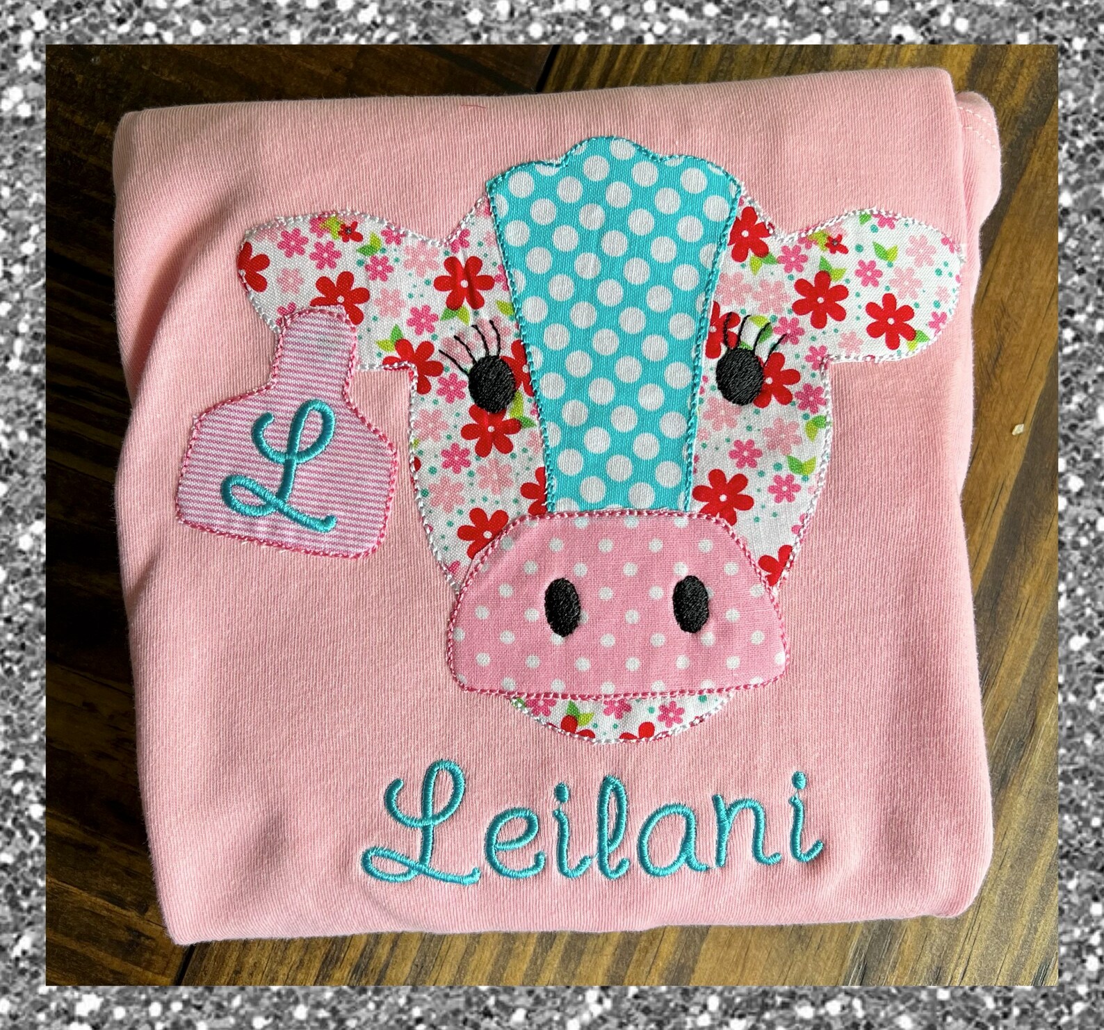 Monogrammed Cow Shirt - Etsy