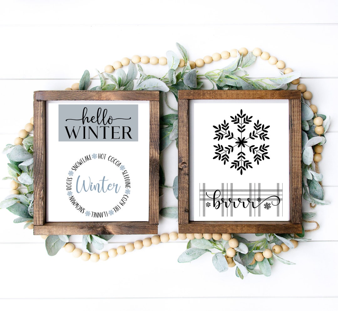 Winter Printable, Printable Bundle, Digital Printable to Use for Crafts ...