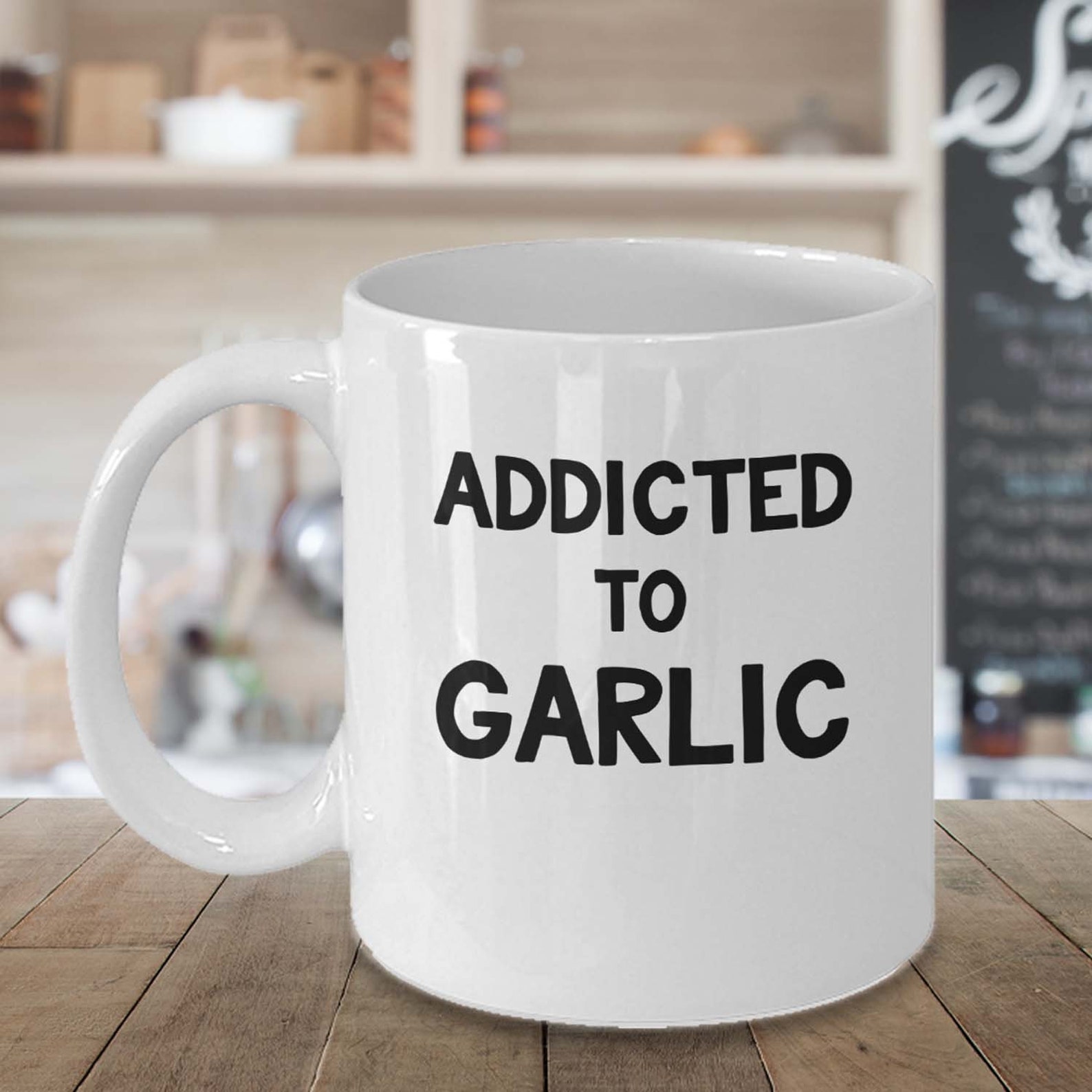 Garlic Lover Gift, Addicted to Garlic, Gift for Cook, Never Enough ...