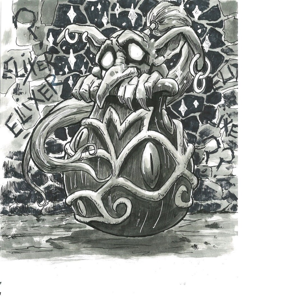 Drawtober Final Fantasy Day 15! Magic Pot! - Etsy