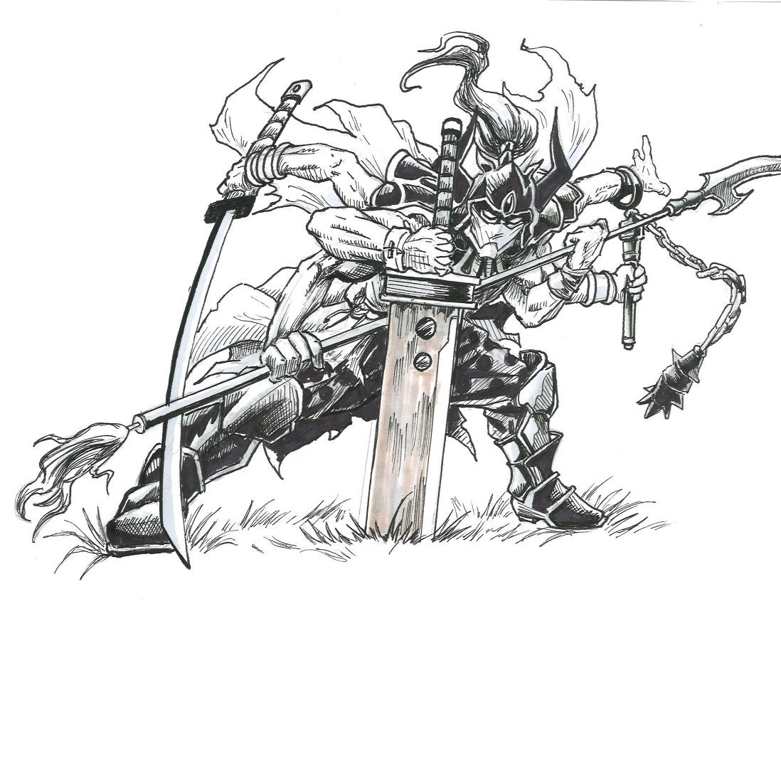 Drawtober Final Fantasy! Day 17 Gilgamesh! - Etsy