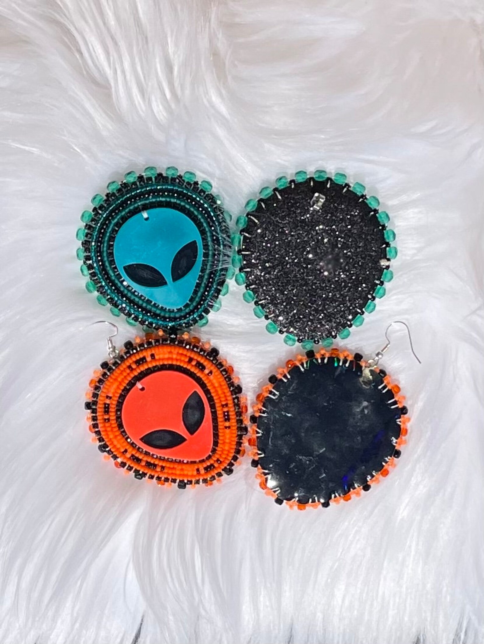 Alien Abduction, Handmade Indigenous Earrings - Etsy