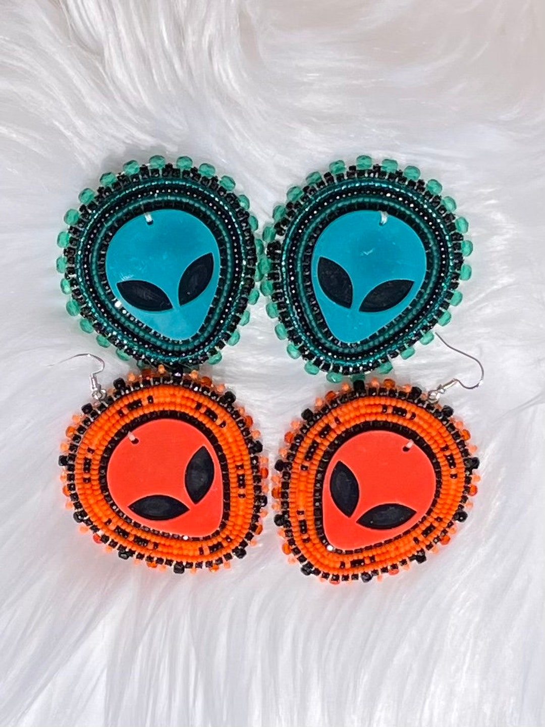 Alien Abduction, Handmade Indigenous Earrings - Etsy