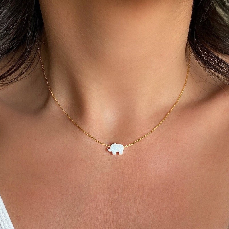 Elephant Jewelry Opal - Etsy