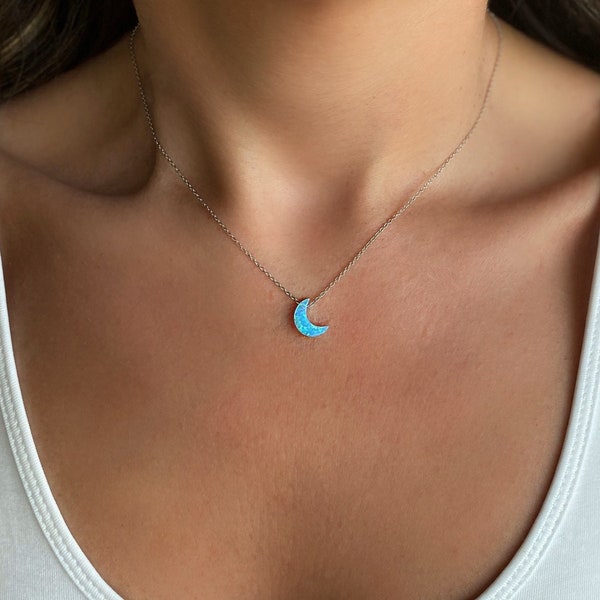 Moon Necklace - Etsy