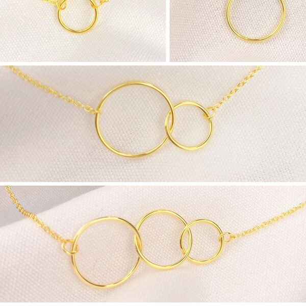 Two Rings Necklace - Etsy