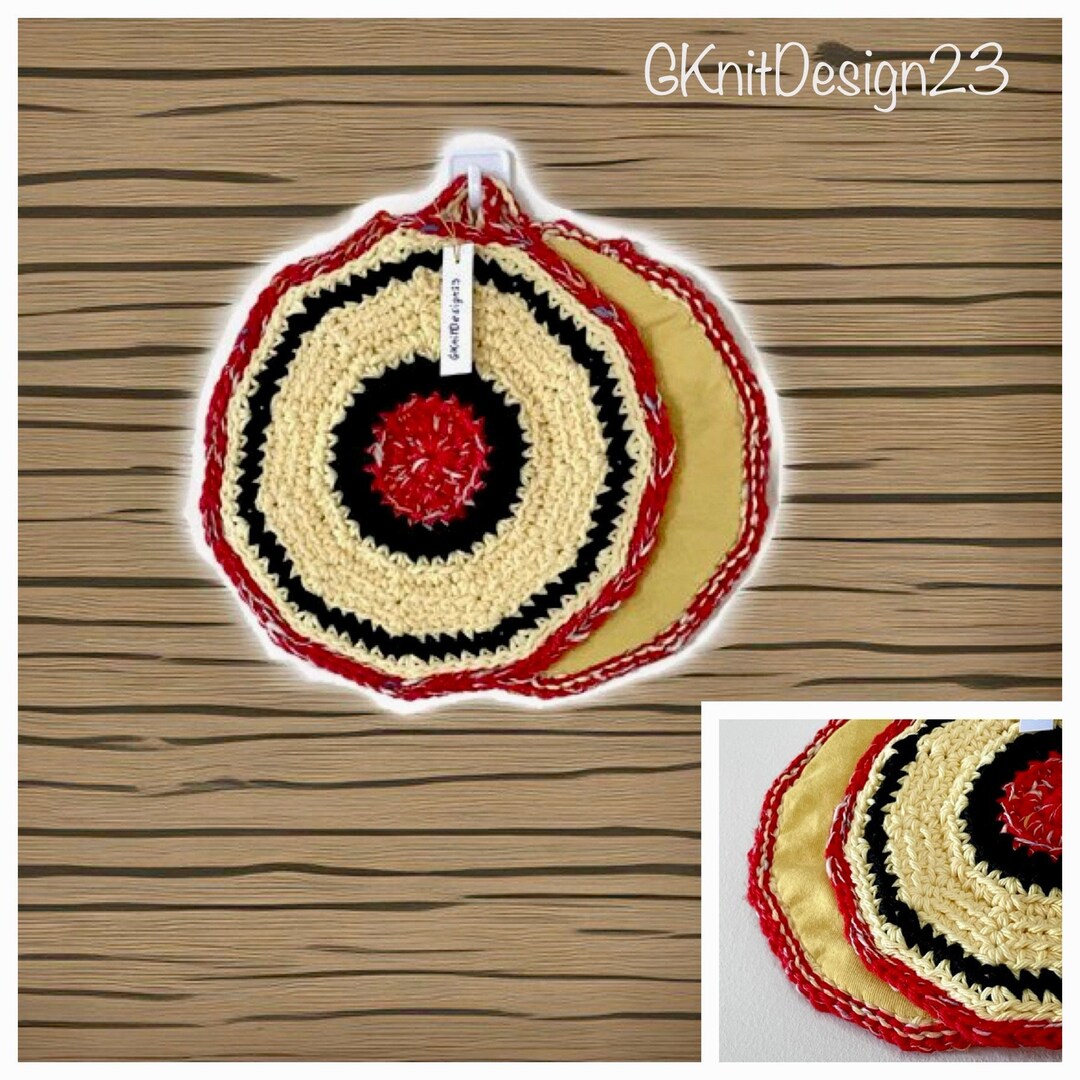 Handmade Crochet Pot Holder, Crochet Pot Holders, Crochet Housewarming ...
