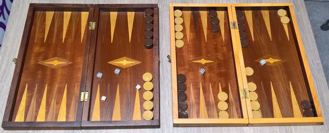 Classic Wooden Portable Backgammon - Greek Tavli - Etsy