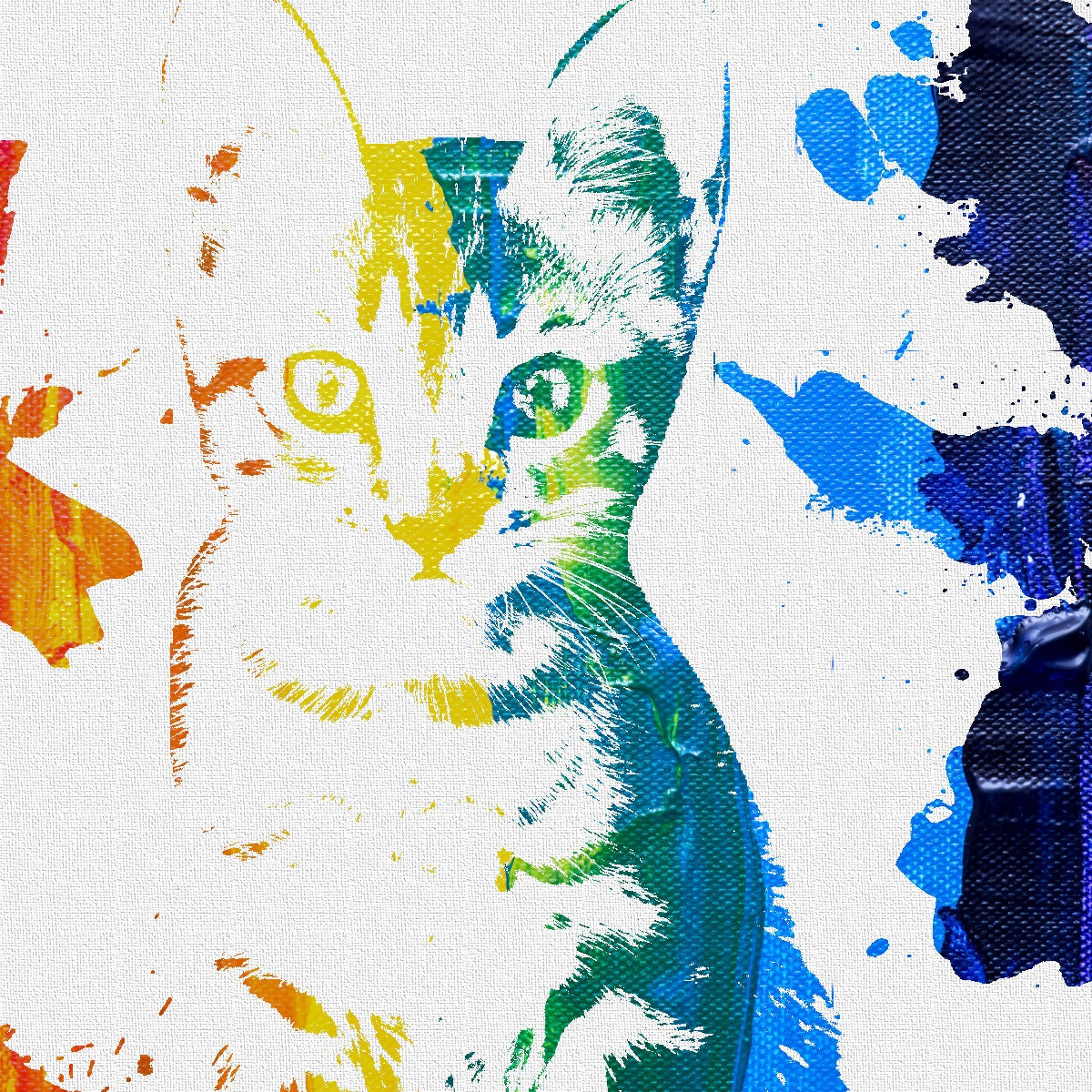 Custom Canvas Paint Splatter Pop Art Painting/picture | Etsy