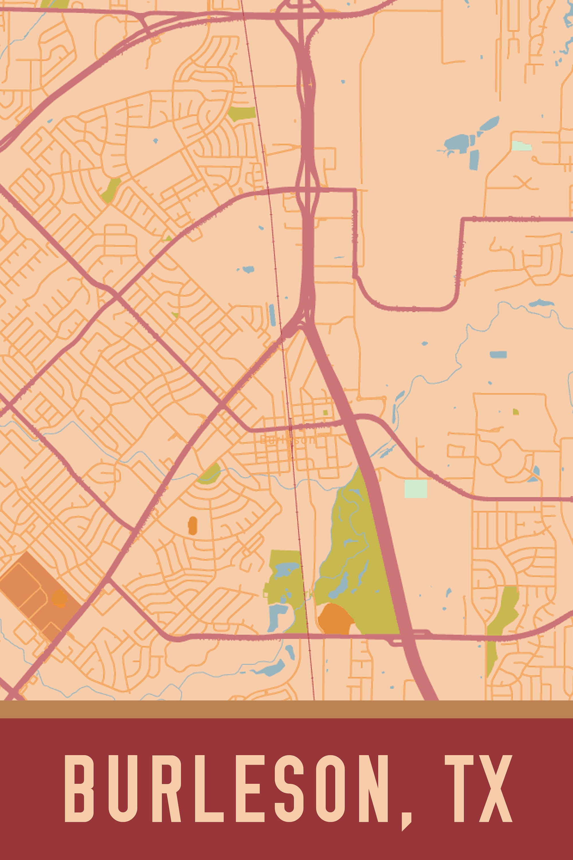 Custom Canvas Map: Classic Style Simple Colors Map With Your | Etsy