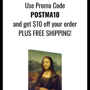 Canvas: Post Malone in Mona Lisa Painting, Makes Post Malona Funny ...