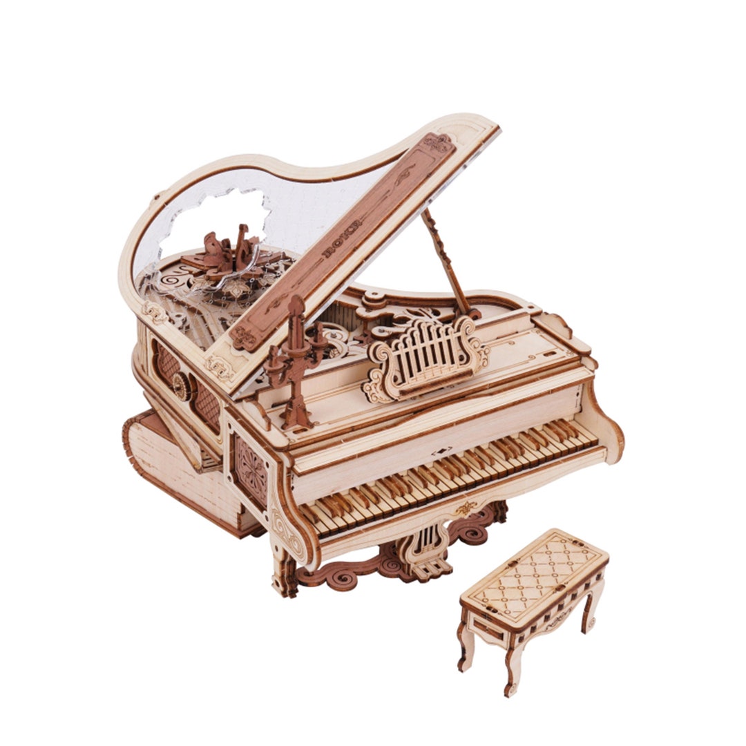 Wooden Puzzle Music Box Magic Piano - Etsy