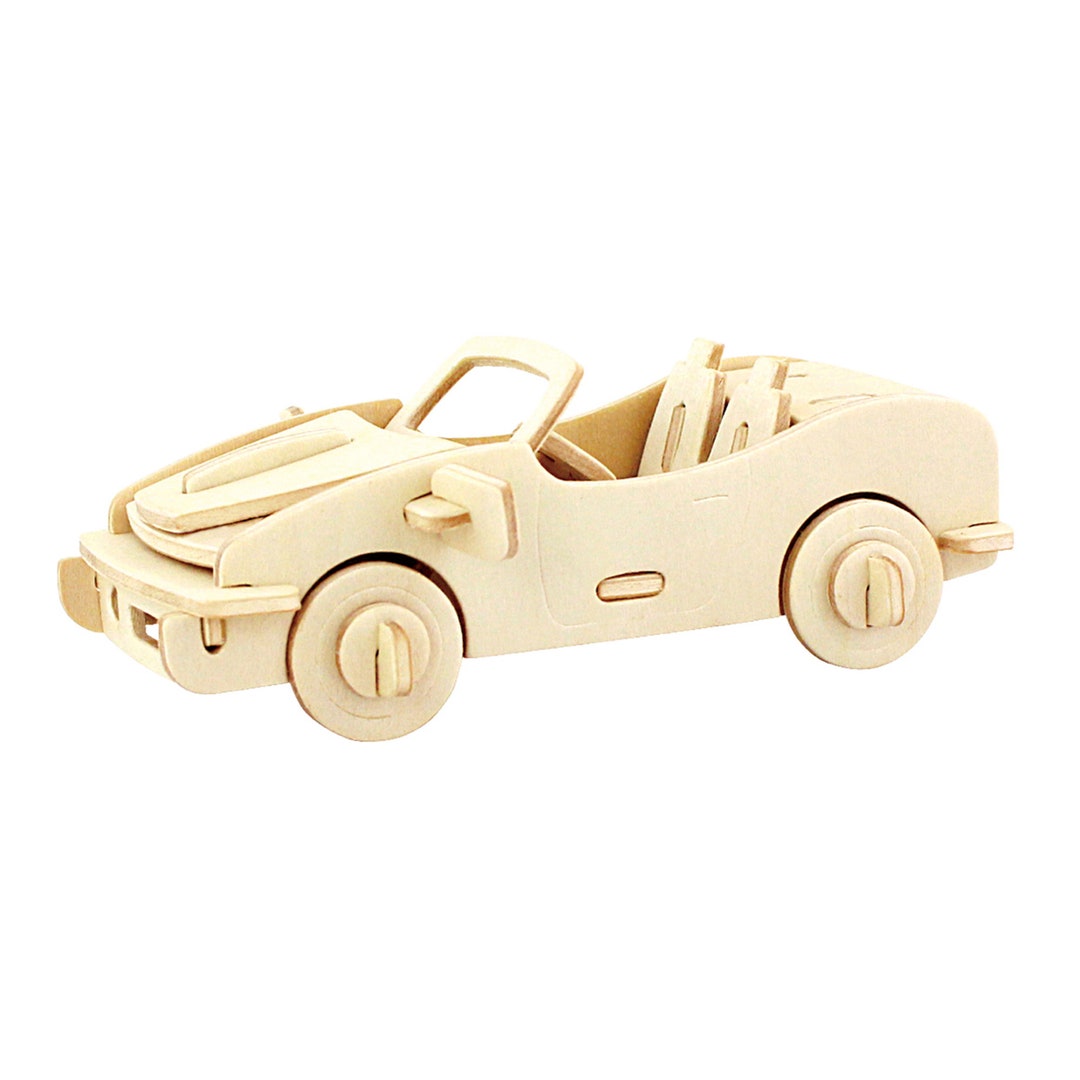3D Wooden Puzzle: Race Car JP150 - Kids Puzzle, STEM Activity Kids ...