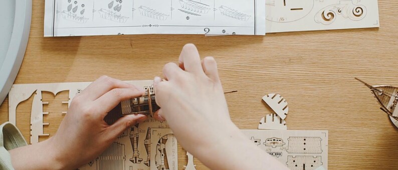 Hands Craft 3D Wooden Puzzle Fishing Ship 104 Pcs. - Etsy