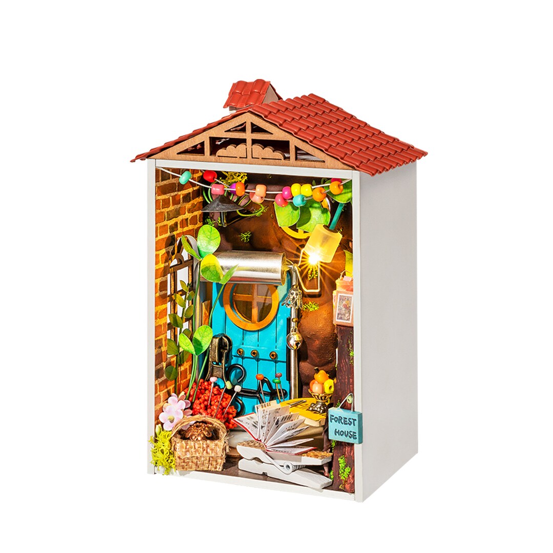 Hands Craft DIY Miniature House Kit: Borrowed Garden With LED Lights ...