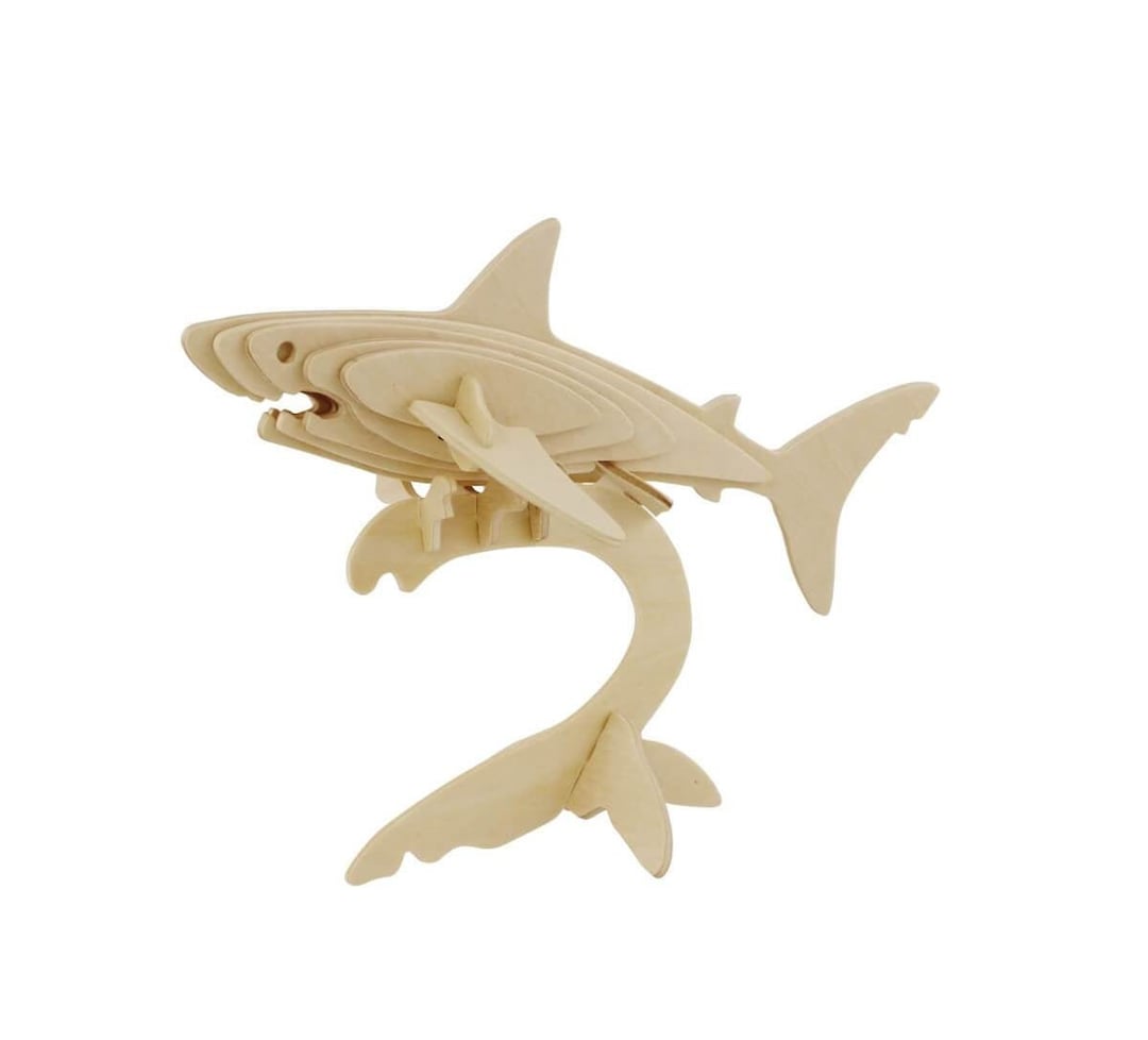 3D Wooden Puzzle: Shark (JP229) by Hands Craft - Etsy