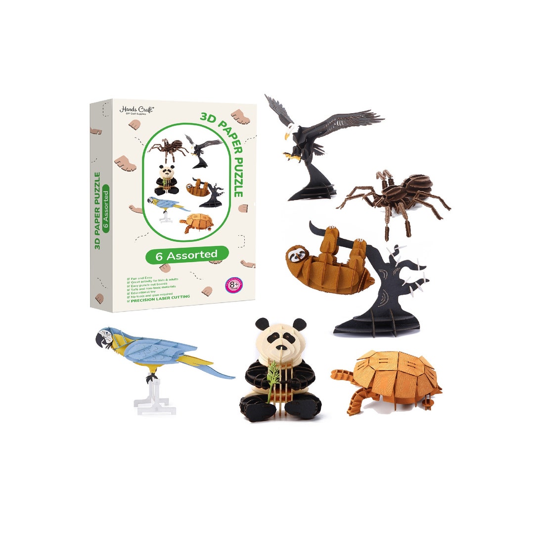3D Paper Puzzle: Bundle Set, 6 Count - Etsy