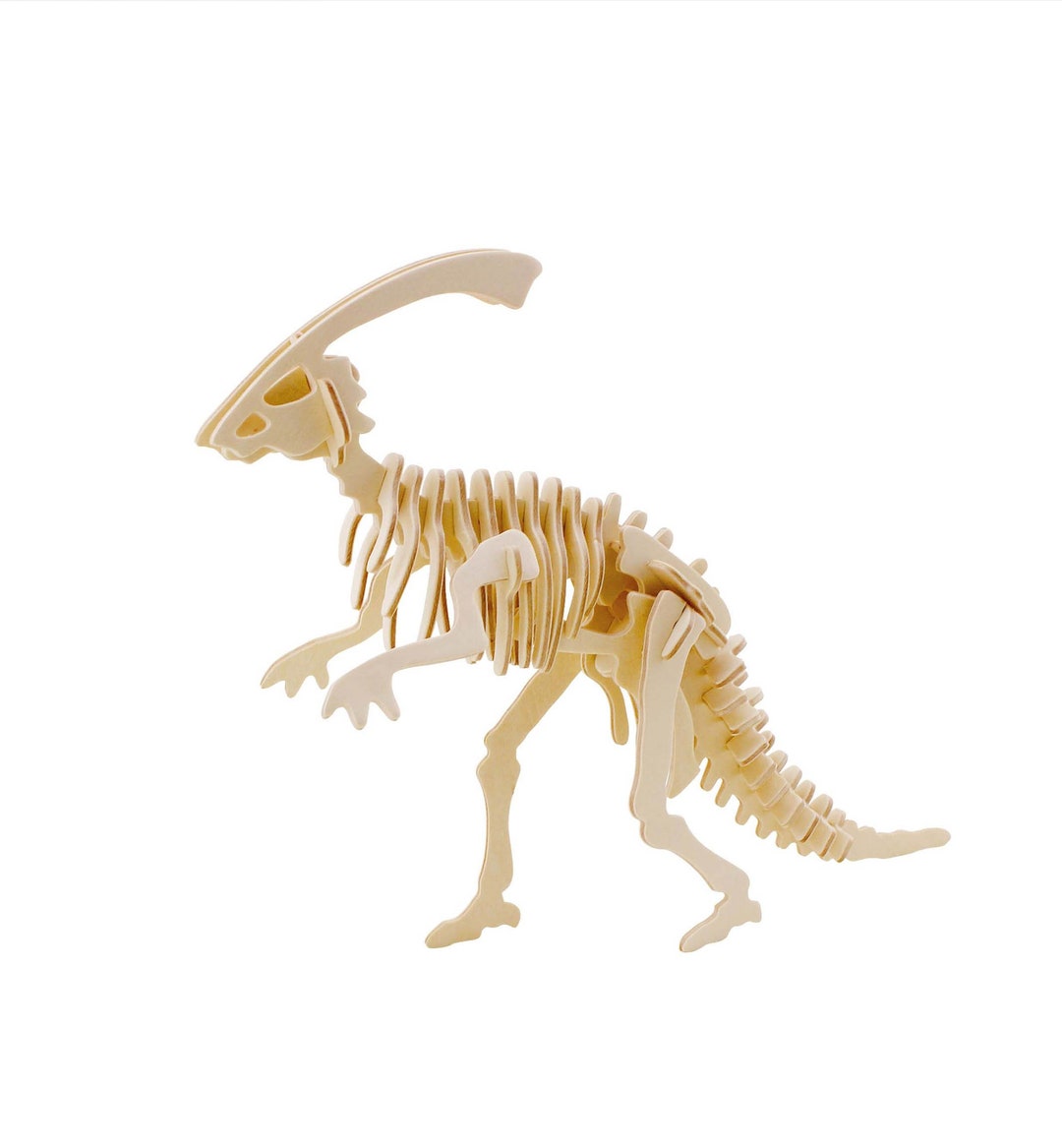 Hands Craft DIY 3D Wood Puzzle: Parasaurolophus Dinosaur - Kids Craft ...