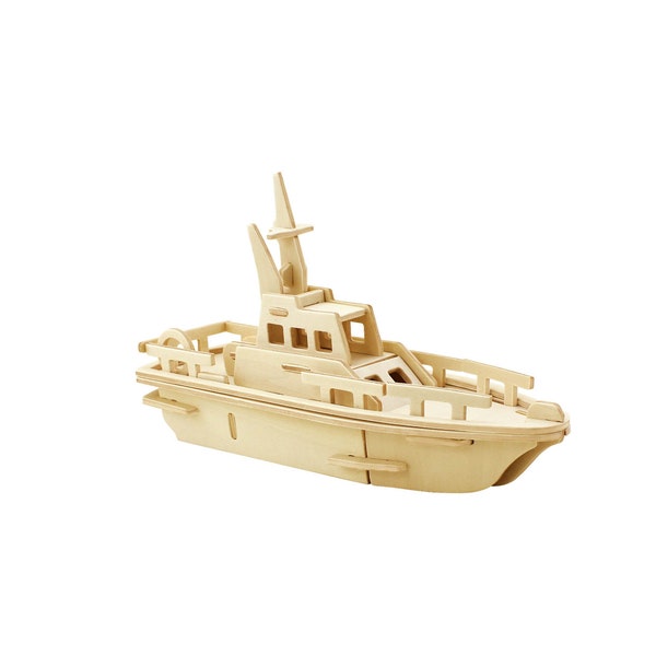 3d Wooden Puzzle Boat - Etsy