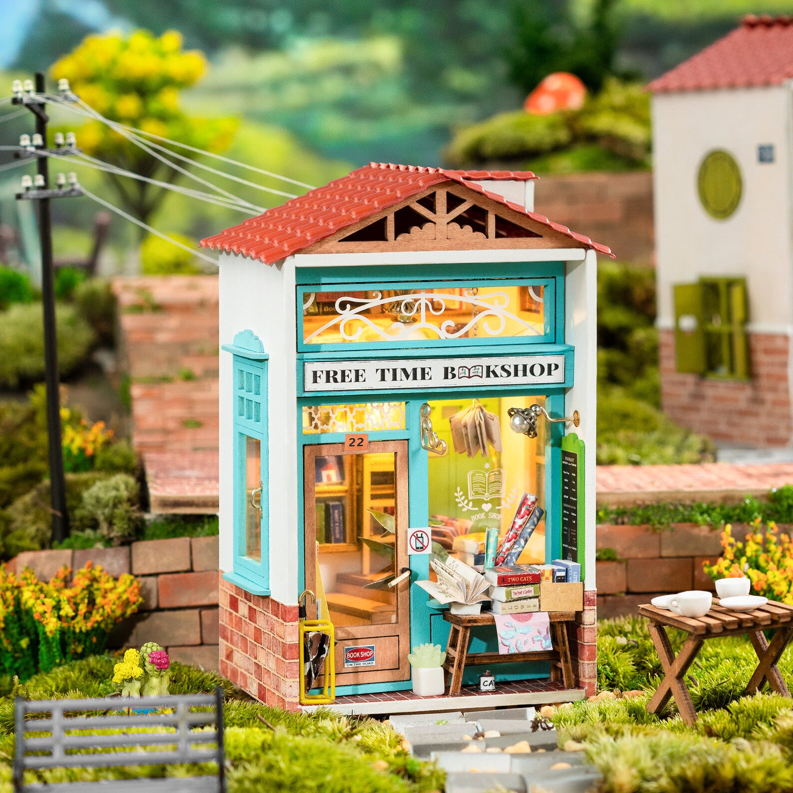DIY Miniature House Kit: Free Time Bookshop With LED Lights - Etsy