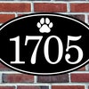 Custom Baby Husky House Number Metal Address Sign Personalized Puppy ...
