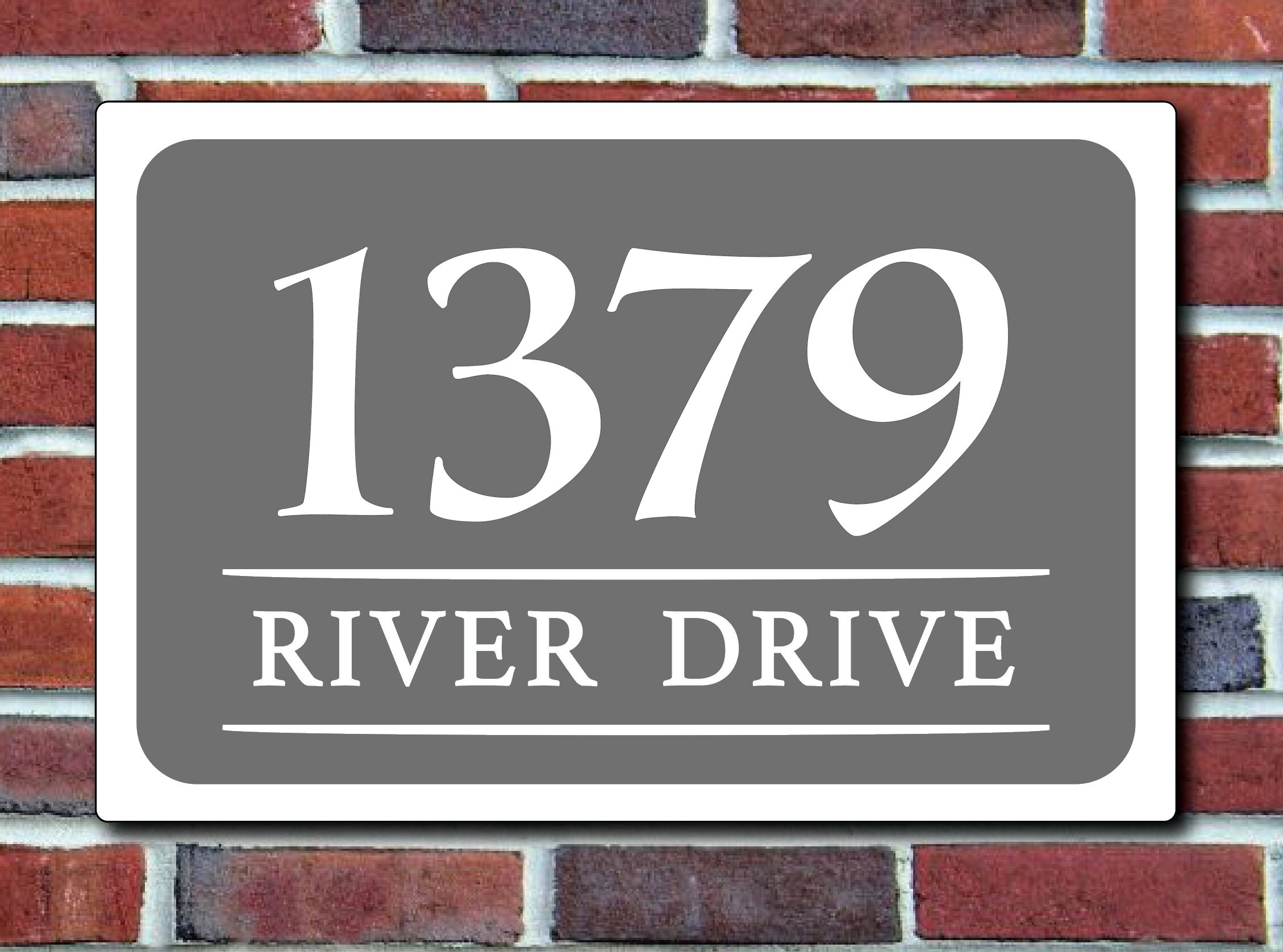Custom House Sign Personalized Aluminum Metal House Number - Etsy