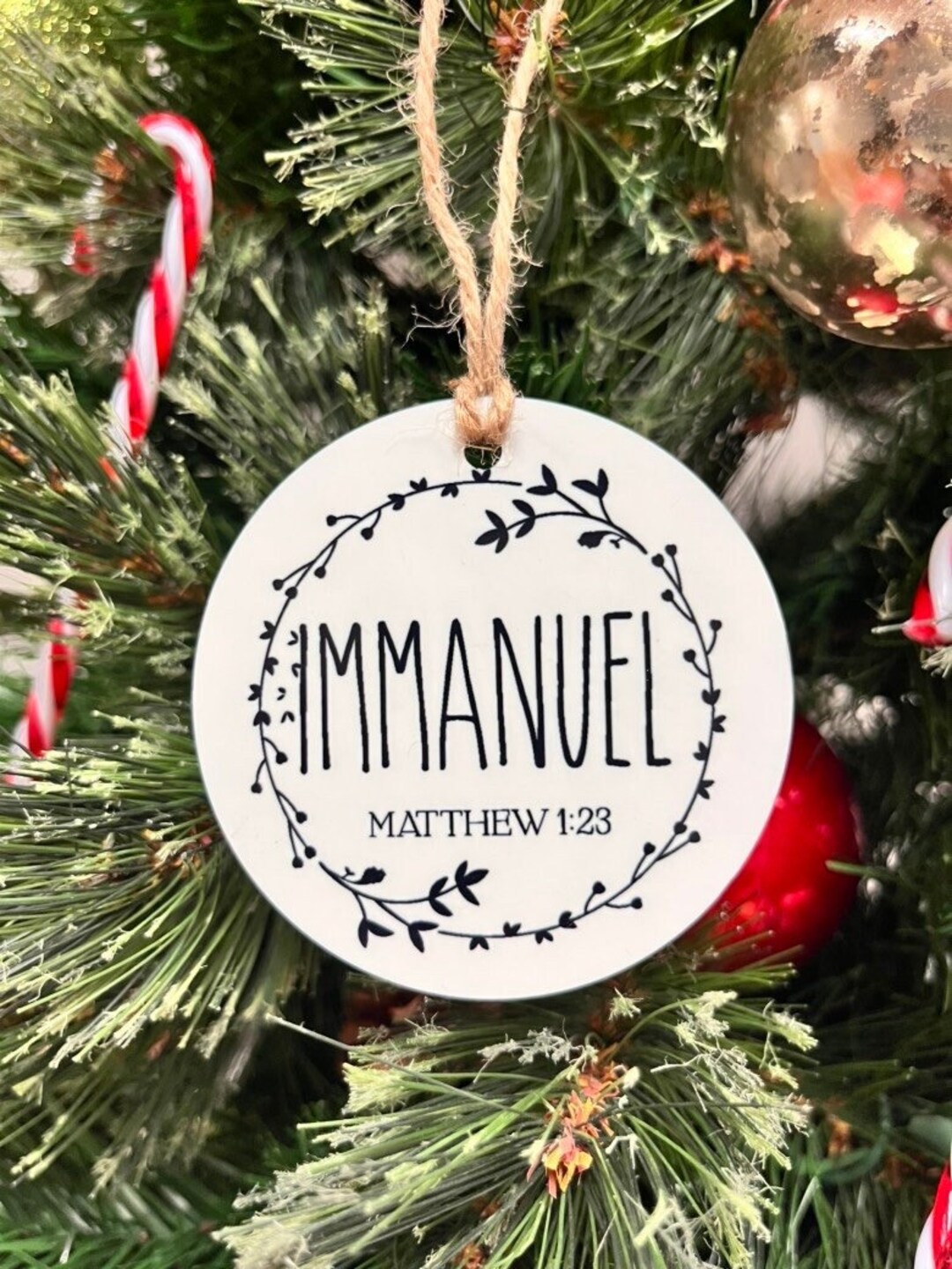 25 Names of Jesus Double Sided Print Advent Ornament Set/ Ornaments for ...